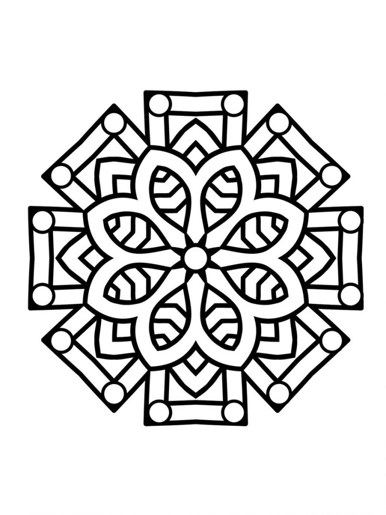 Large Print Adult Coloring Book #3: Big, Beautiful and Simple Mandalas ...