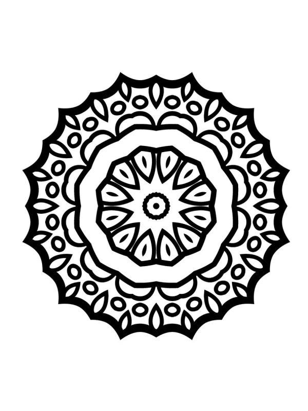 Large Print Adult Coloring Book #3: Big, Beautiful and Simple Mandalas ...