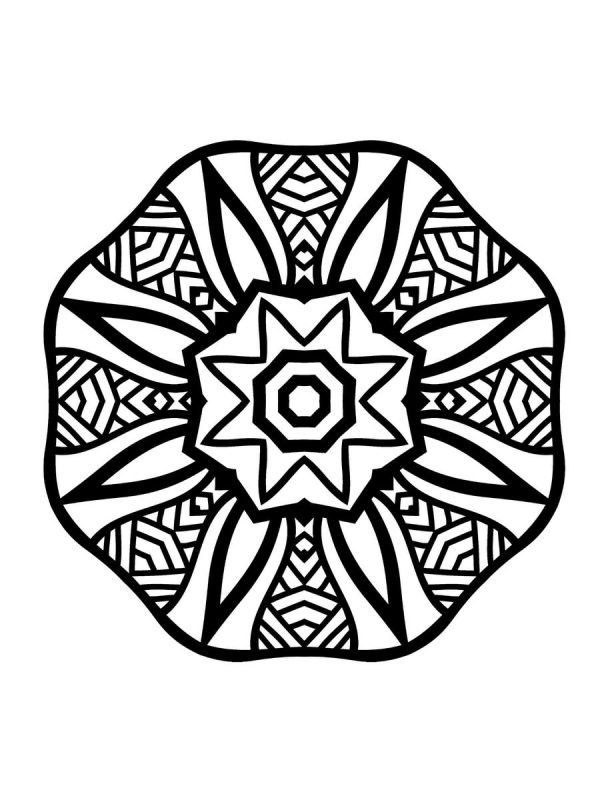 Large Print Adult Coloring Book #3: Big, Beautiful and Simple Mandalas ...