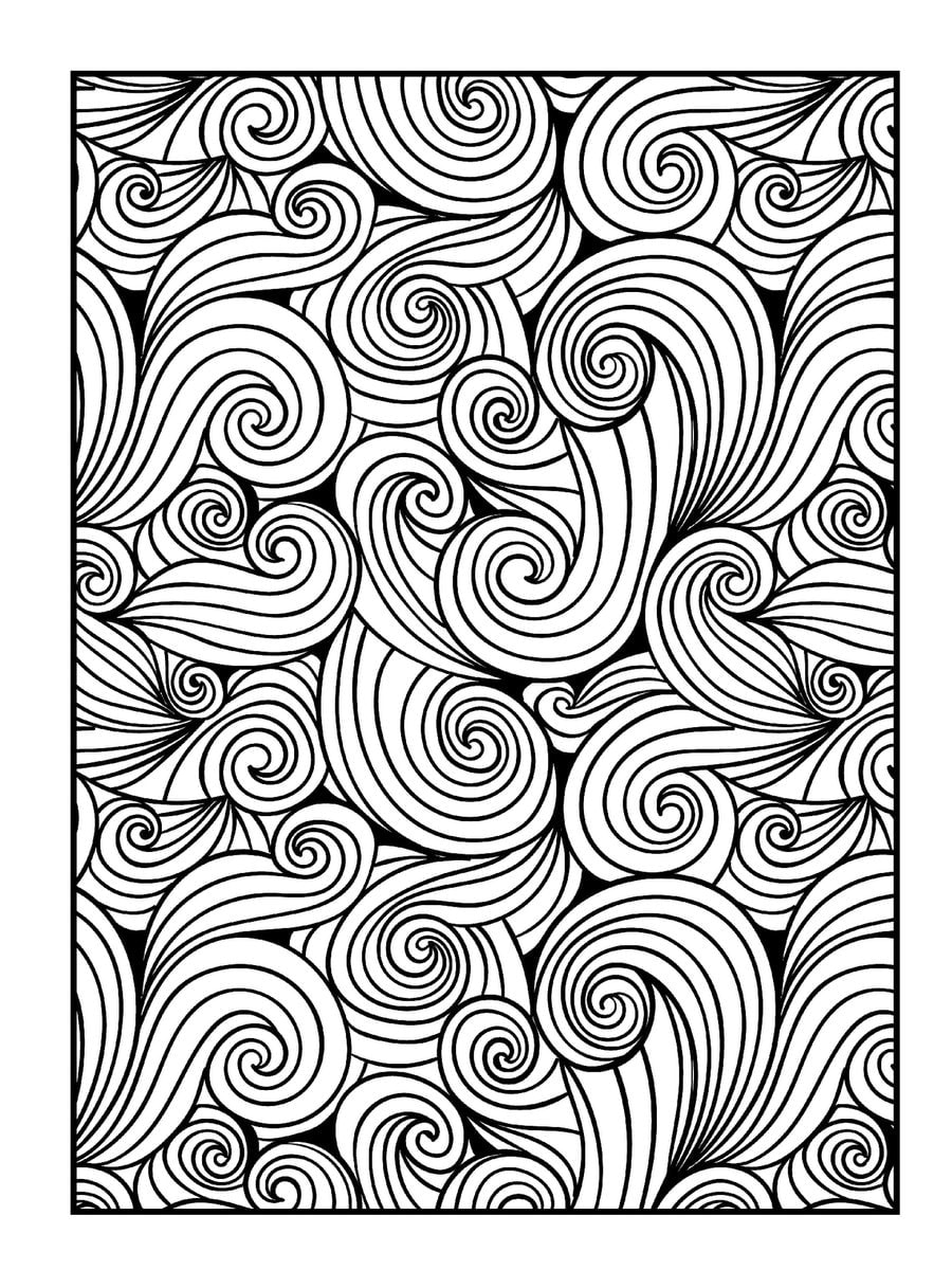 Large Print Adult Coloring Book #4: Big, Beautiful & Simple Patterns ...