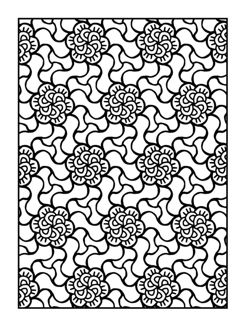 Large Print Adult Coloring Book #4: Big, Beautiful & Simple Patterns ...