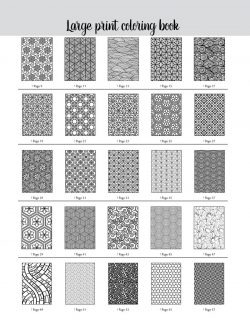 Large Print Adult Coloring Book #4: Big, Beautiful & Simple Patterns ...