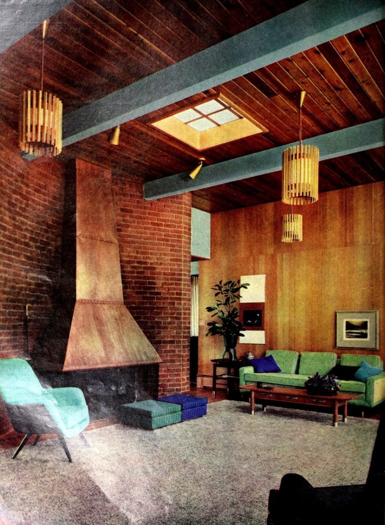 Stylish retro prefab fireplaces brought modern comfort to mid-century ...