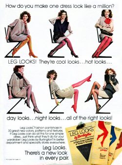 Vintage '80s pantyhose, nylons & tights came in lots of awesome colors & textures - Click Americana