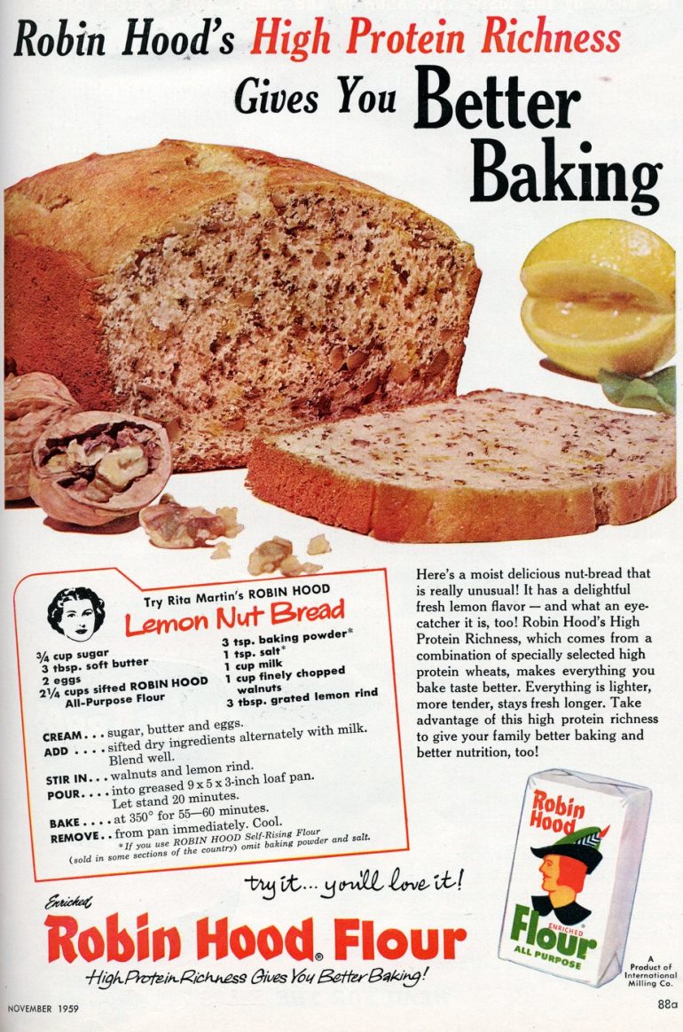 Lemon nut bread recipe from 1959 - Click Americana