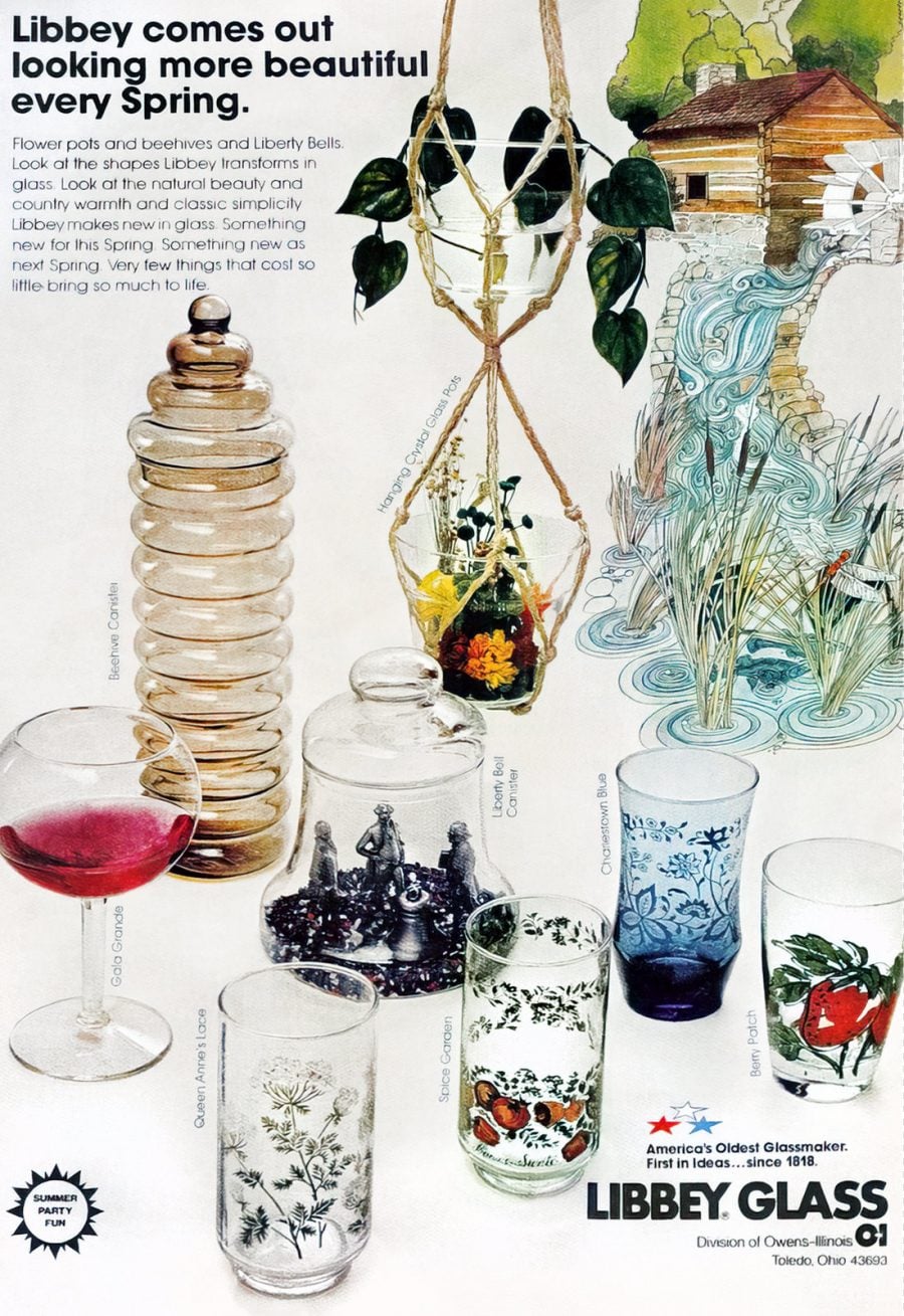 Remember 1970s Libbey glasses, with groovy retro patterns & styles ...