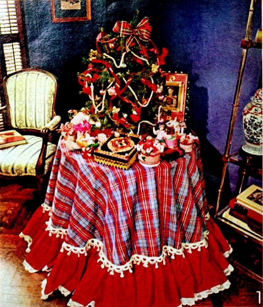 Try a retro tabletop Christmas tree for a little festivity on a small ...