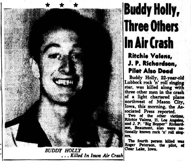 Oh boy - it's Buddy Holly! The rock music legend died at 22, but left ...