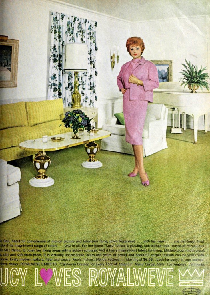 Lucille Ball & Desi Arnaz showed off their dream carpet in this dynamic ad campaign (1950s ...