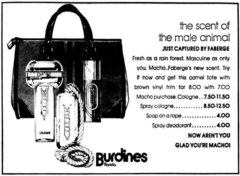 Macho cologne in the 70s was 'the powerful scent for men' - Click Americana