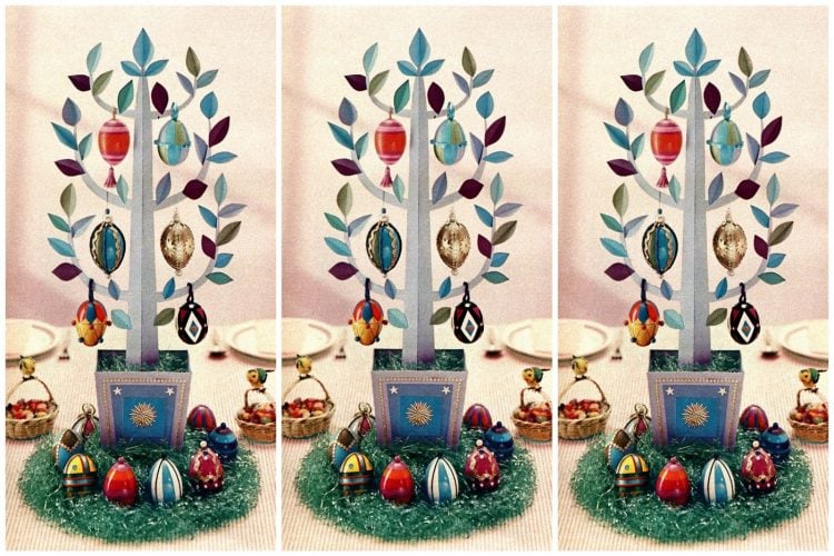 Make a beautiful Easter egg tree craft with this vintage how-to from ...