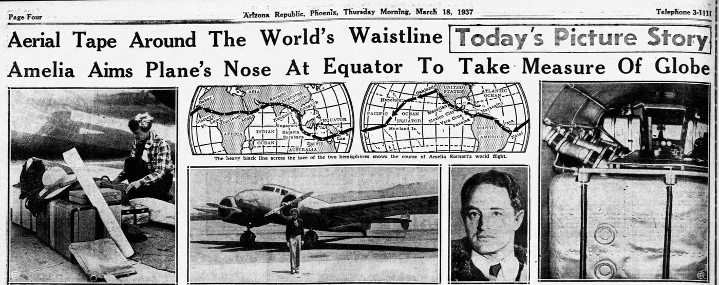 Amelia Earhart mystery: The world’s most famous missing pilot (1937 ...