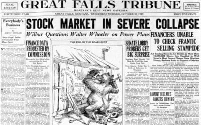 The Great Depression: Newspaper headlines from the 1929 stock market ...