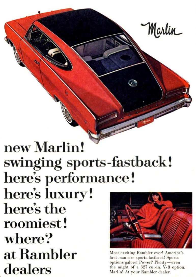The '65 Marlin: Rambler's swinging man-size sports fastback car - Click ...