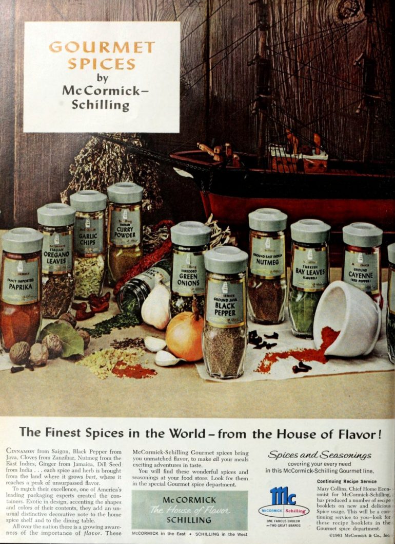 Remember these old McCormick-Schilling spice racks from the 60s & 70s ...