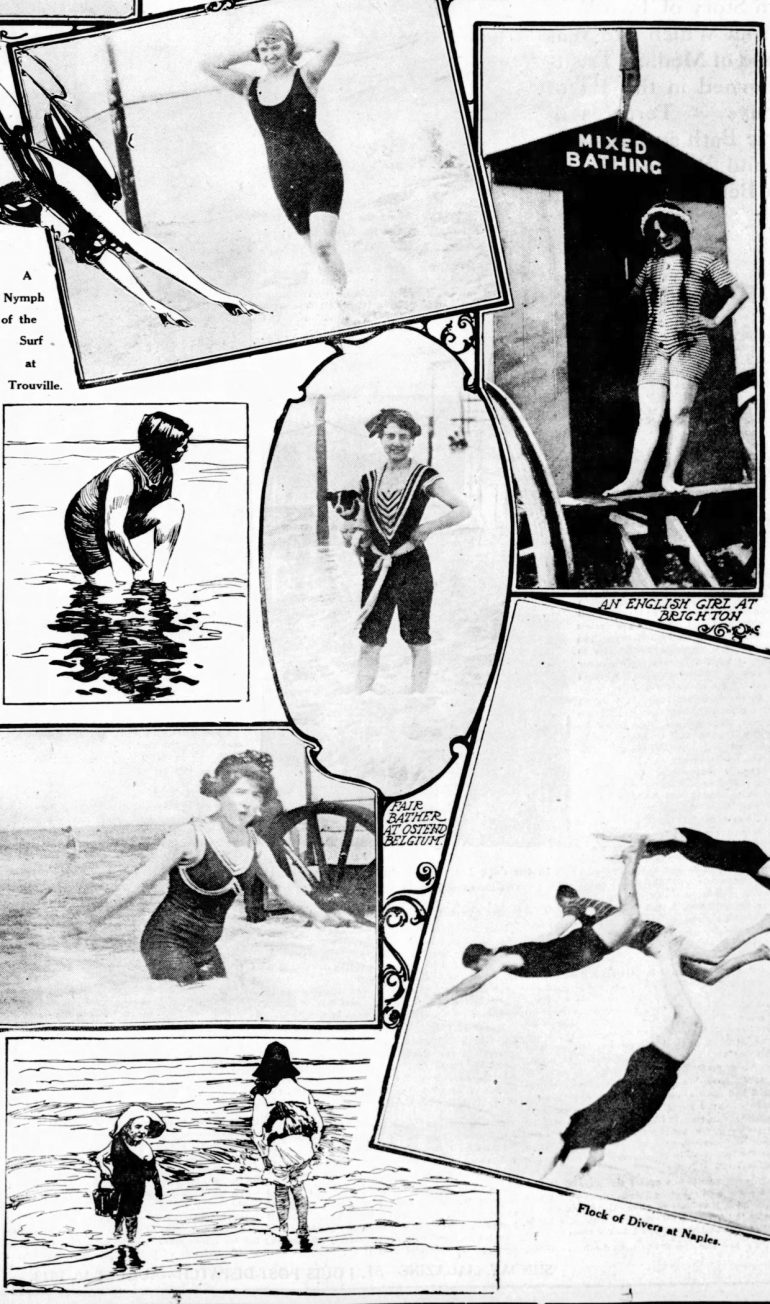 See old-fashioned swimsuits & what people wore to the beach 100 years ...