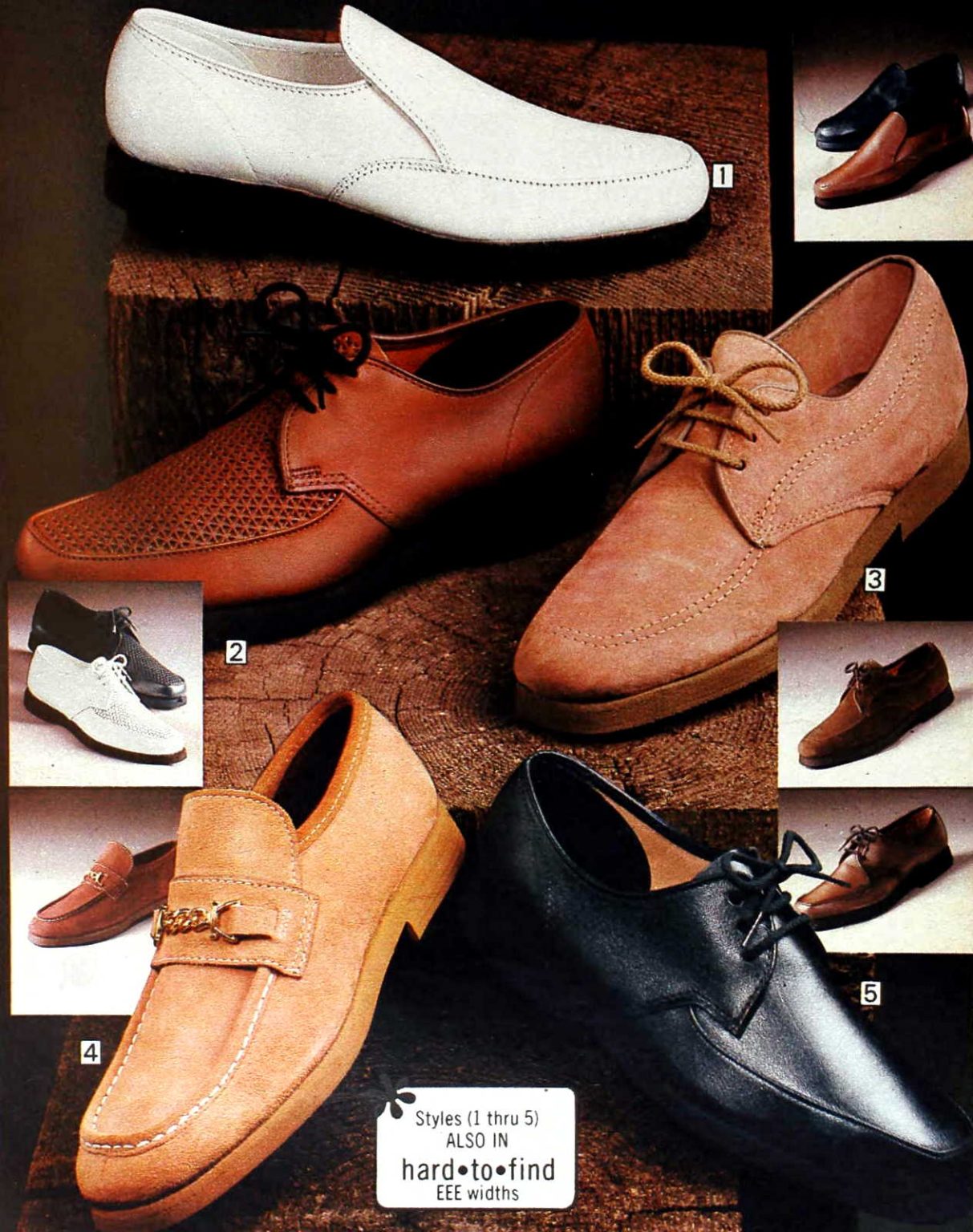 1970s men's shoes came in a variety of bold (and sometimes wild) styles ...