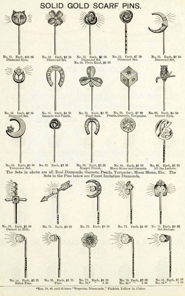 Antique stickpins & scarf pins: Jewelry from the Victorian & Edwardian ...