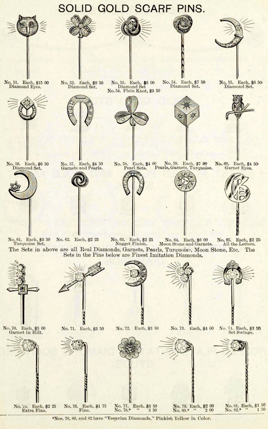 Antique stickpins & scarf pins: Jewelry from the Victorian & Edwardian ...