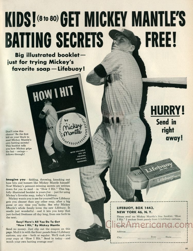 Baseball player Mickey Mantle's legendary career (and profitable ...