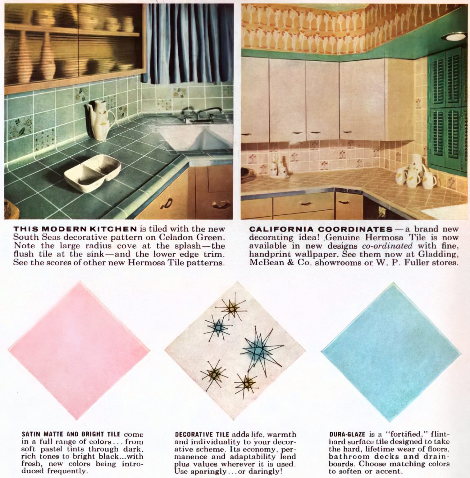 31 vintage 1950s kitchen tile design ideas - Click Americana