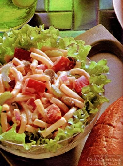 Fun summer party menu from 1970 with cheese food, pickles & a side of ...