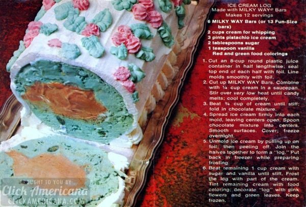 A party-perfect decorated dessert: The Milky Way ice cream log from the ...