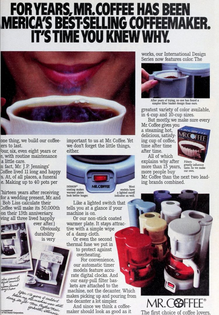 After vintage automatic coffeemakers like these were invented, mornings ...