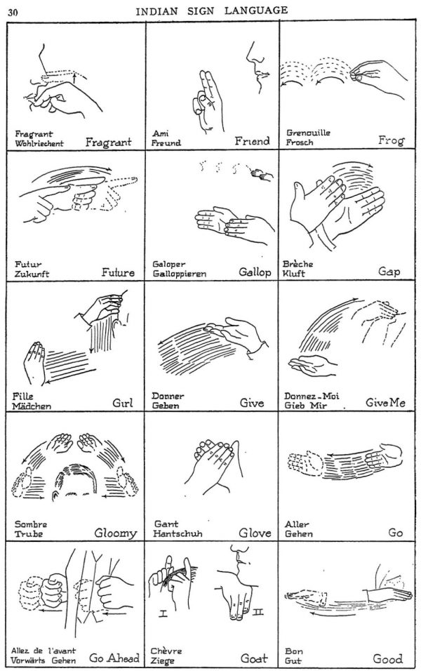 Native American sign language: Rare illustrated guides to 400 gestures ...