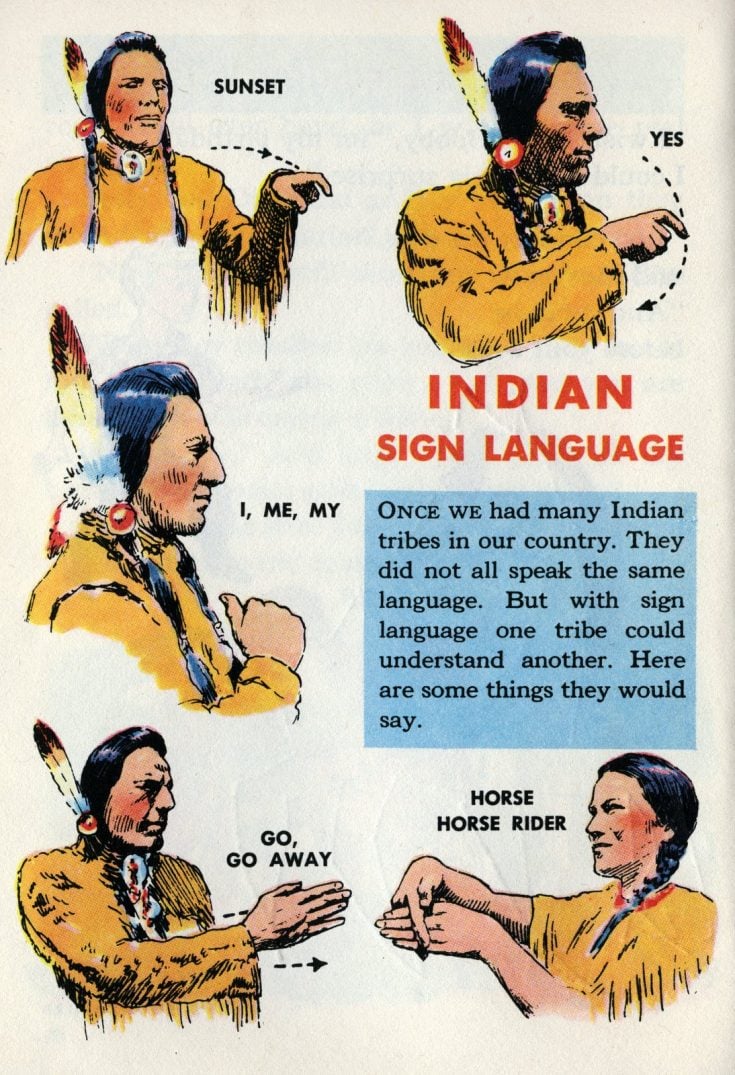 Native American sign language: Rare illustrated guides to 400 gestures ...