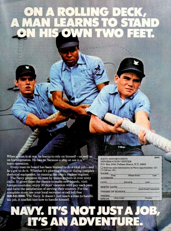 Navy. It's not just a job, it's an adventure: Vintage recruitment ads ...