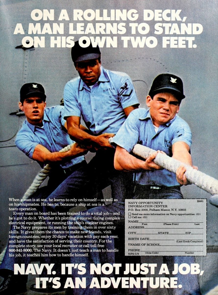 Navy. It's not just a job, it's an adventure: Vintage recruitment ads ...