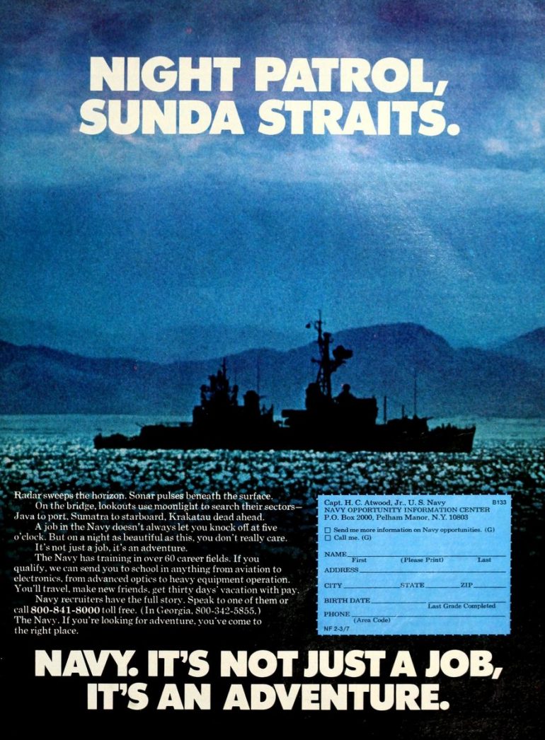 Navy. It's not just a job, it's an adventure: Vintage recruitment ads ...