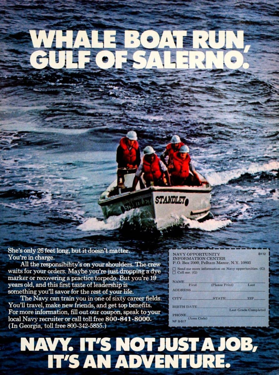 Navy. It's not just a job, it's an adventure: Vintage recruitment ads ...