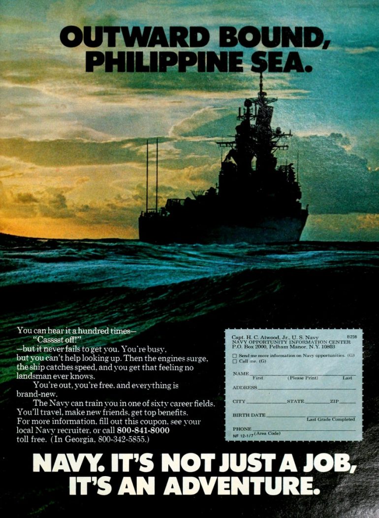 Navy. It's not just a job, it's an adventure: Vintage recruitment ads ...