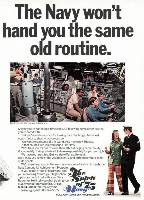 Navy. It's not just a job, it's an adventure: Vintage recruitment ads ...