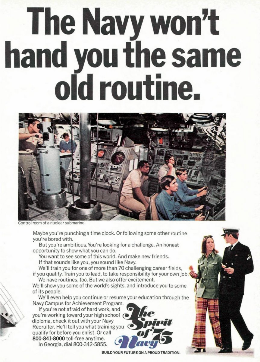 Navy. It's not just a job, it's an adventure: Vintage recruitment ads ...