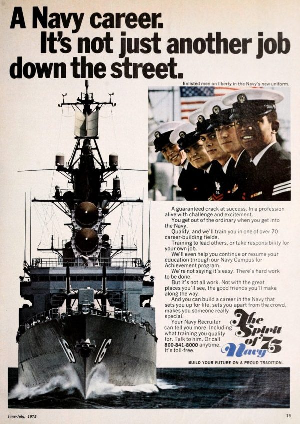 Navy. It's not just a job, it's an adventure: Vintage recruitment ads ...