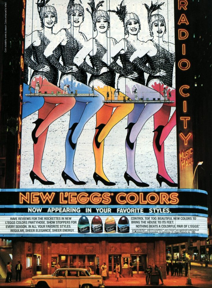 Vintage 80s tights, pantyhose & nylons came in lots of awesome colors & textures - Click Americana