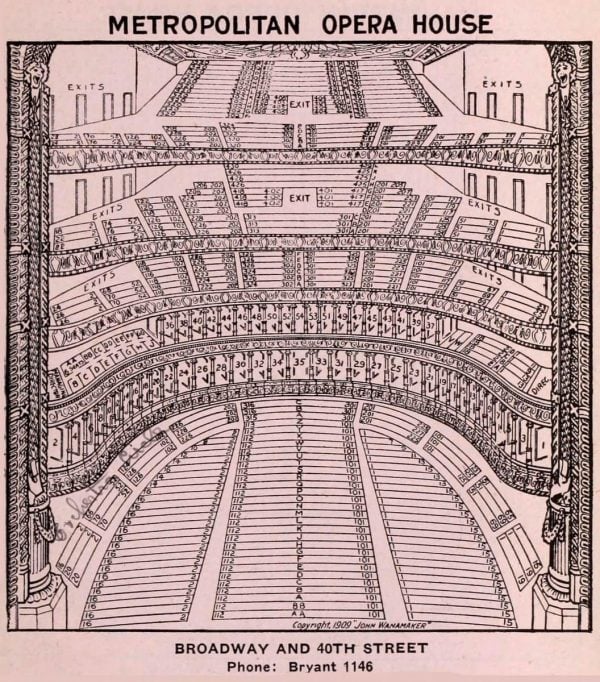 Vintage seating charts for famous old Broadway theatres in New York ...