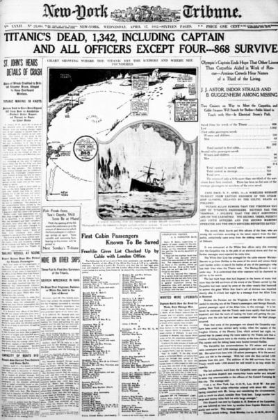 Titanic: New York's reaction to news of the disaster (1912) - Click ...