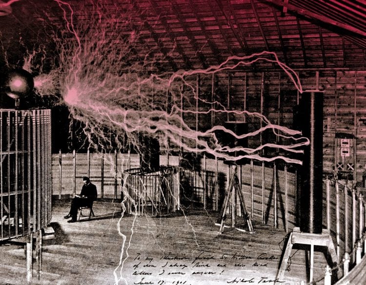 How Nikola Tesla improved upon Franklin's pointed lightning rod (1919 ...