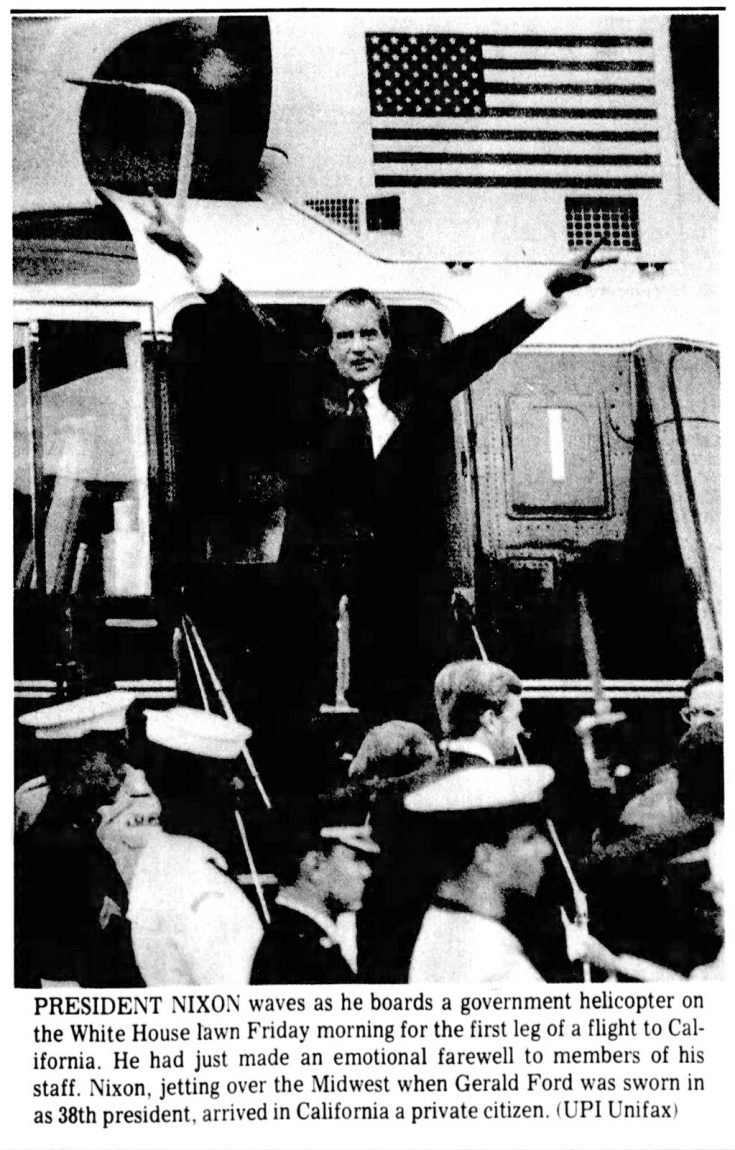 Nixon's resignation: Headlines from the President's last days in office ...