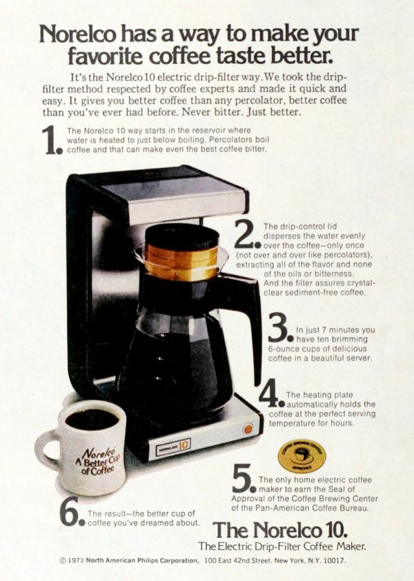After vintage automatic coffeemakers like these were invented, mornings ...