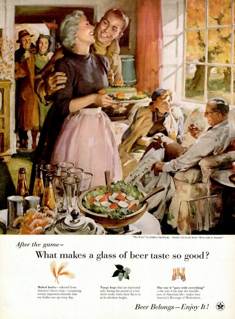 Beer belongs - enjoy it! 20 old-fashioned scenes from the 40s & 50s ...