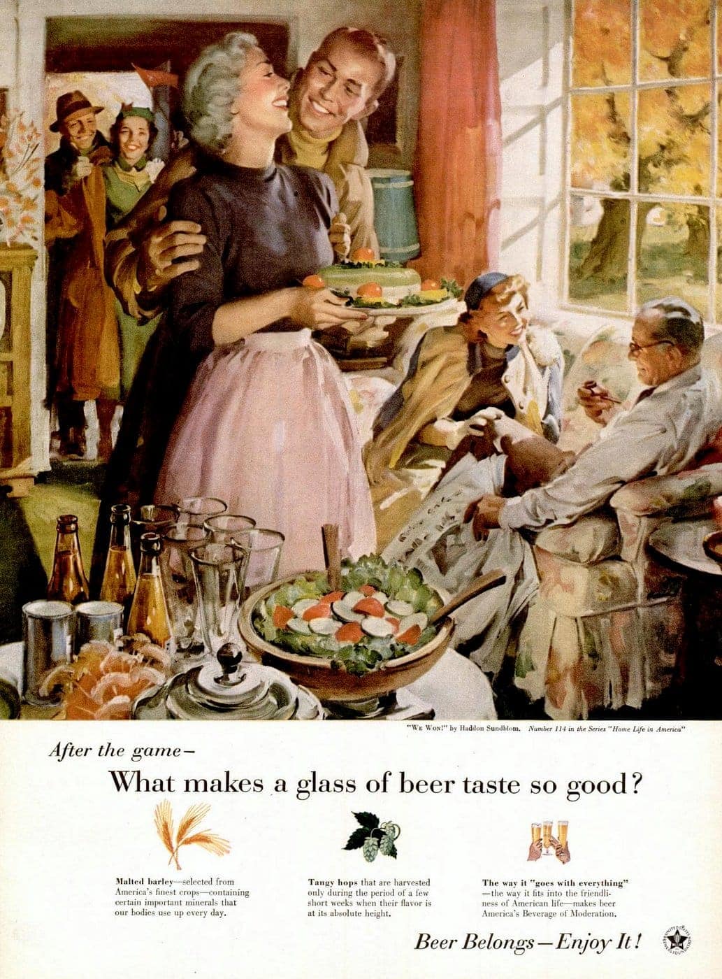 Beer belongs - enjoy it! 20 old-fashioned scenes from the 40s & 50s - Click Americana