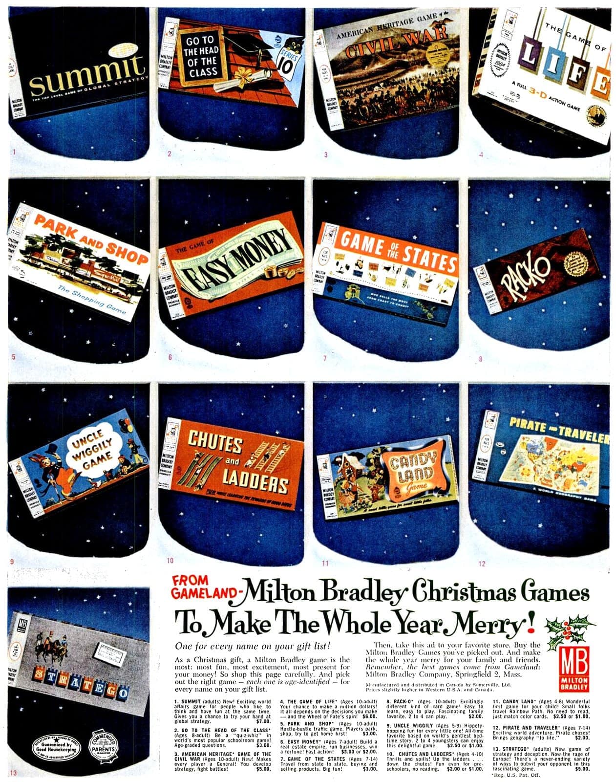 Popular vintage board games from the 60s - Click Americana