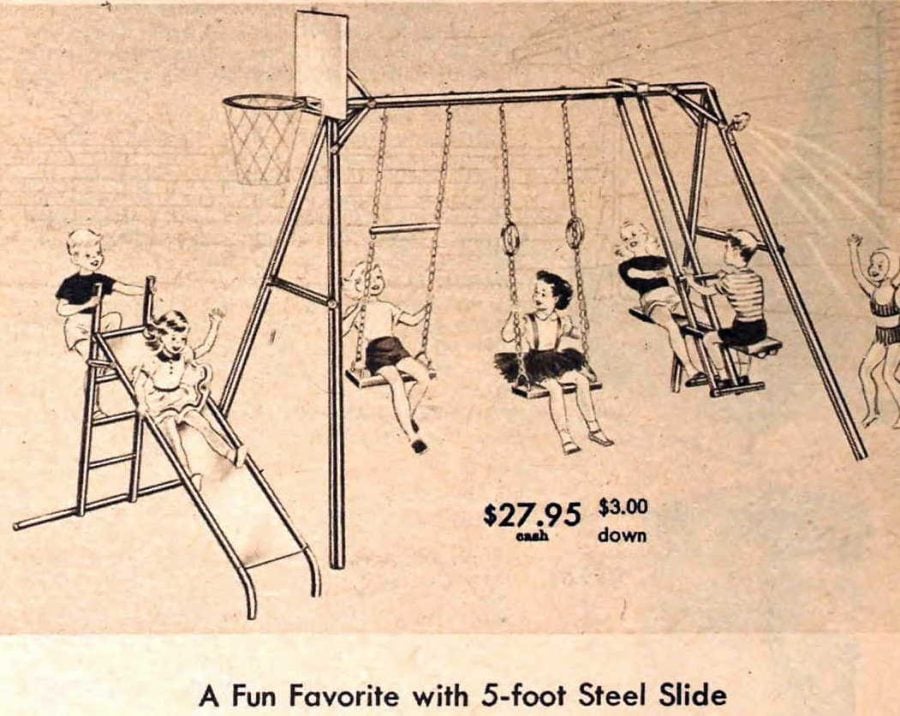 Check out these 36 vintage metal swing sets that offered backyard fun ...