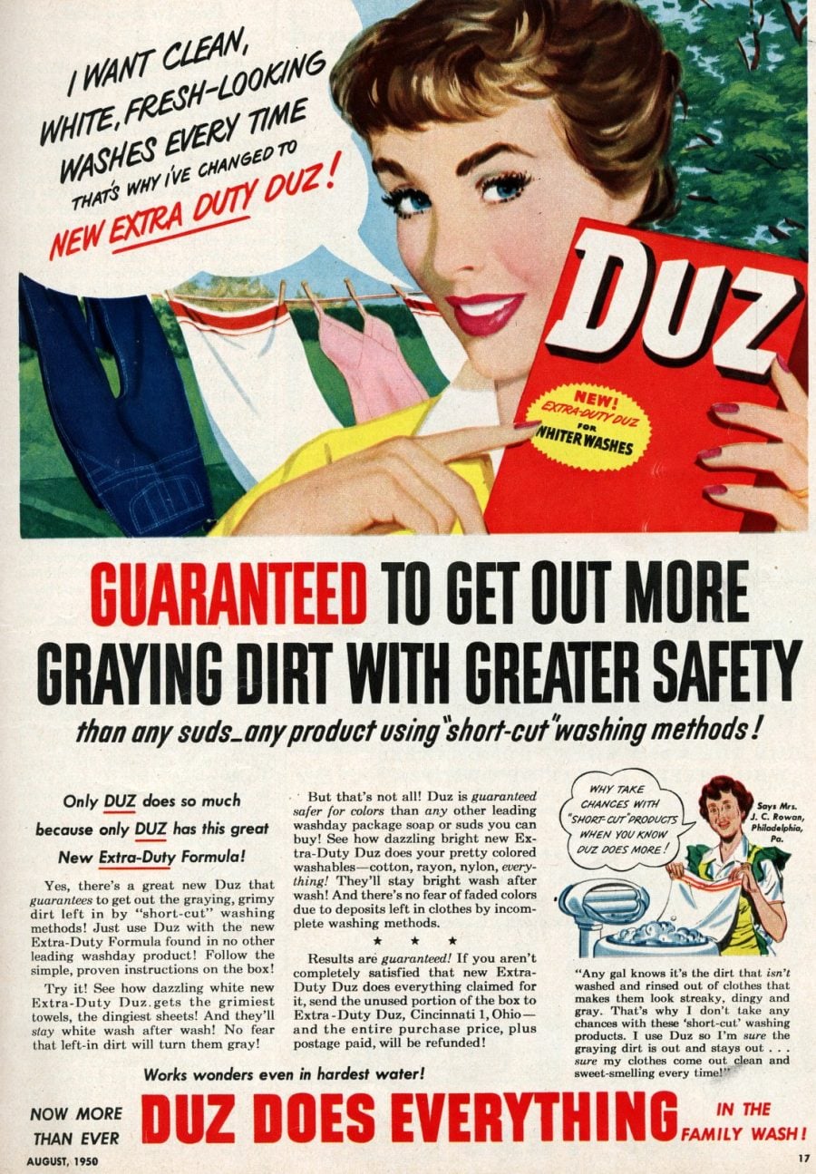 30 old laundry detergent brands & ads, plus bleach, fabric softeners ...