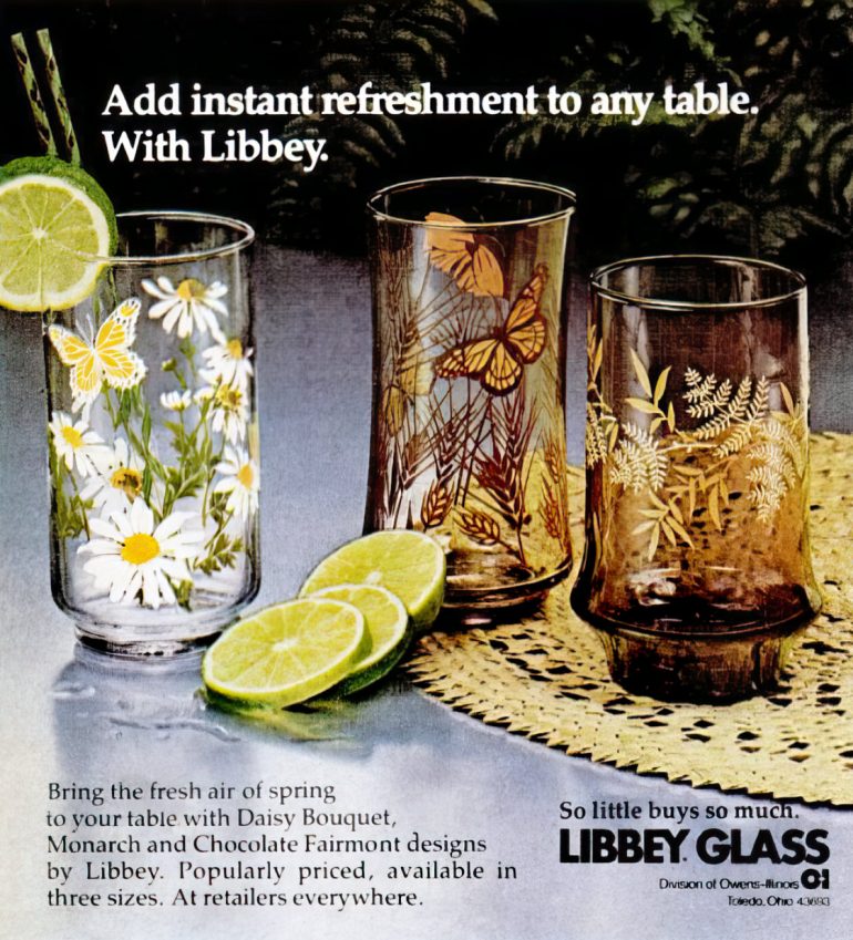 Remember 1970s Libbey glasses, with groovy retro patterns & styles ...